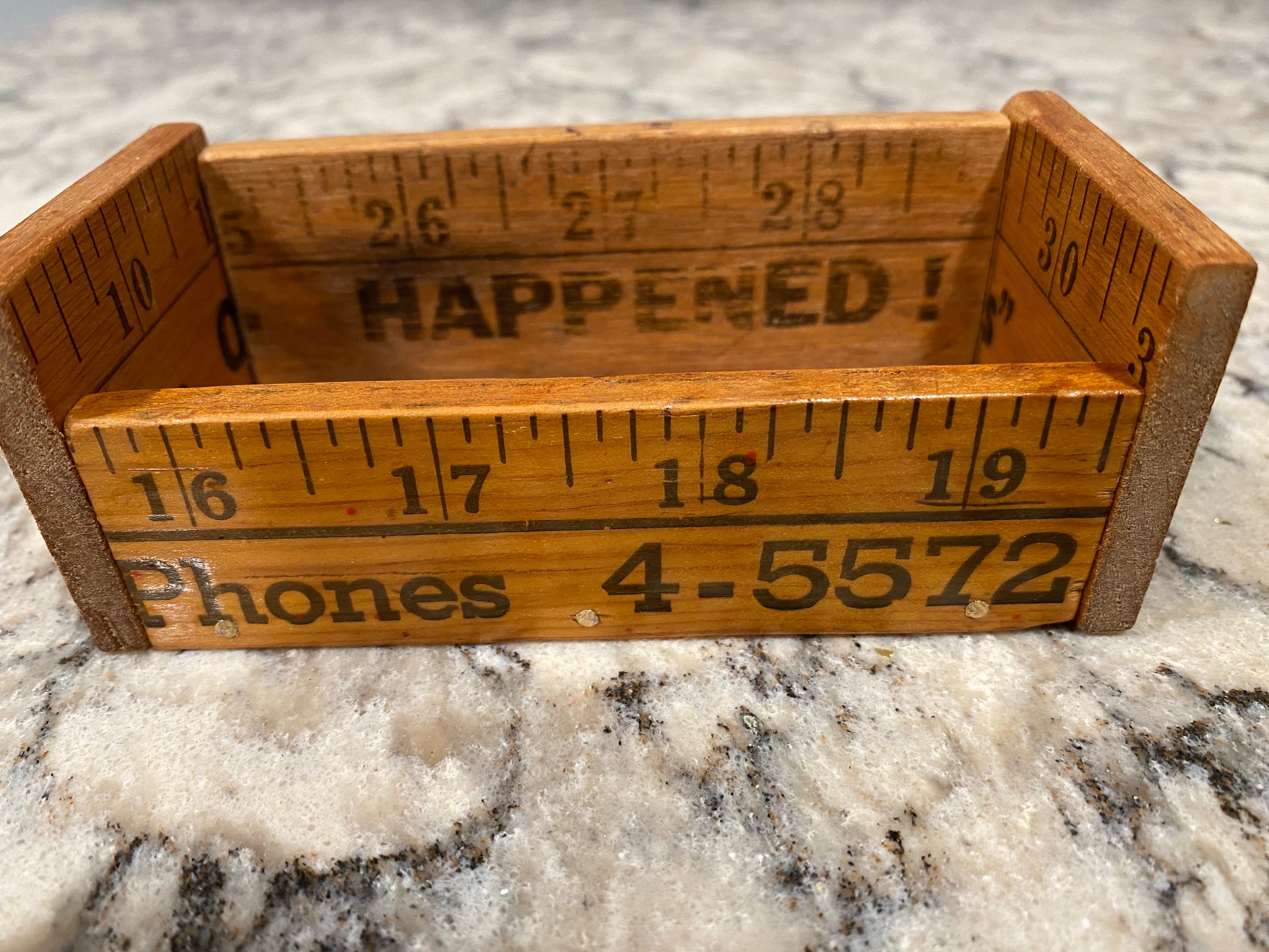 Handmade Yardstick Business Card Holder or Small Trinket Box - Etsy