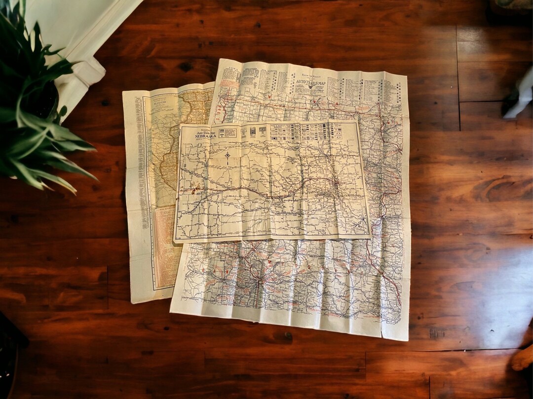Lot of Antique Rand Mcnally Maps - Etsy