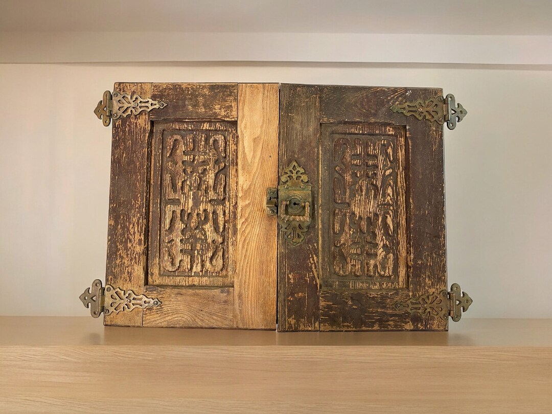 Antique Ice Box Doors Pair Vintage Architectural Salvage Rustic ...