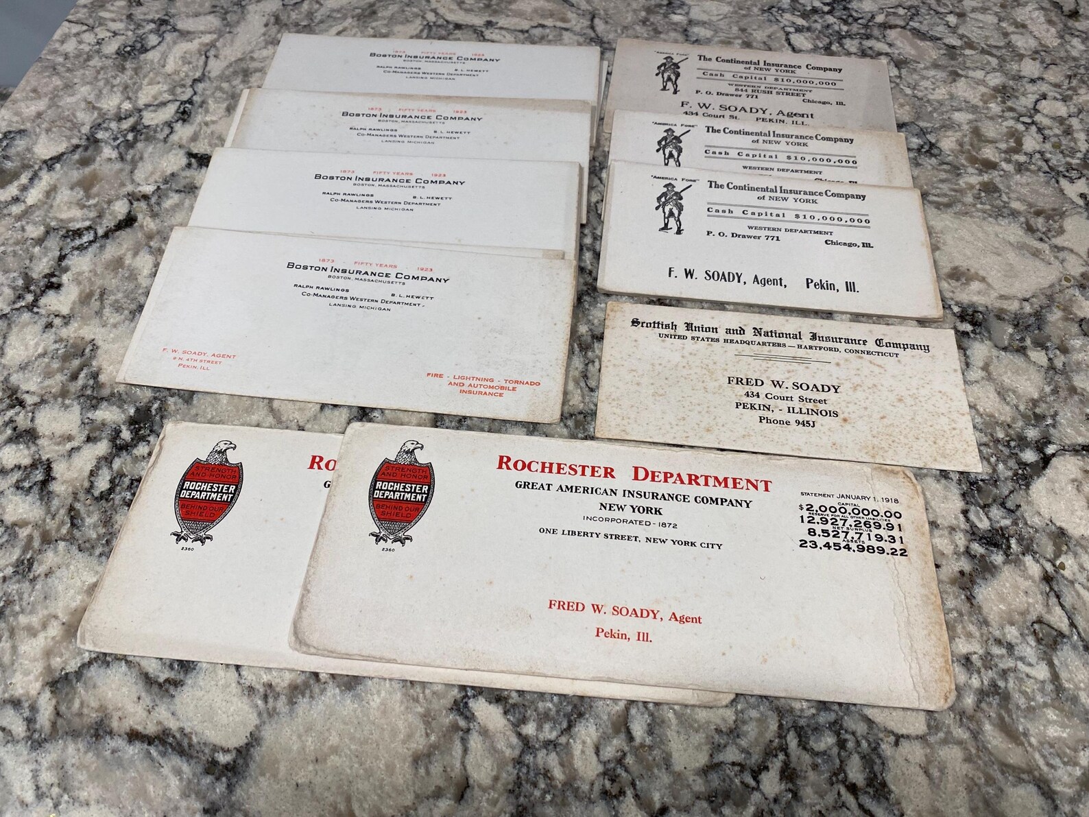 Vintage Advertising Ink Blotters Lot of 38 Unique Collectible Office ...