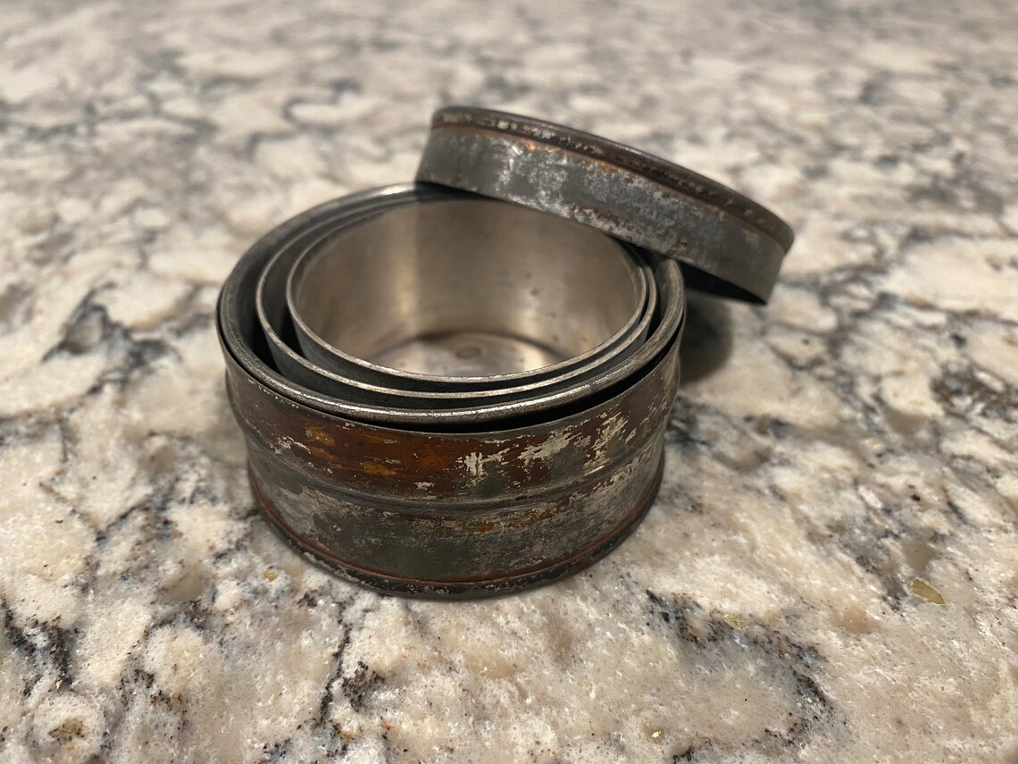 Antique Collapsible Metal Cup and Tin Container, Civil War Era Travel ...