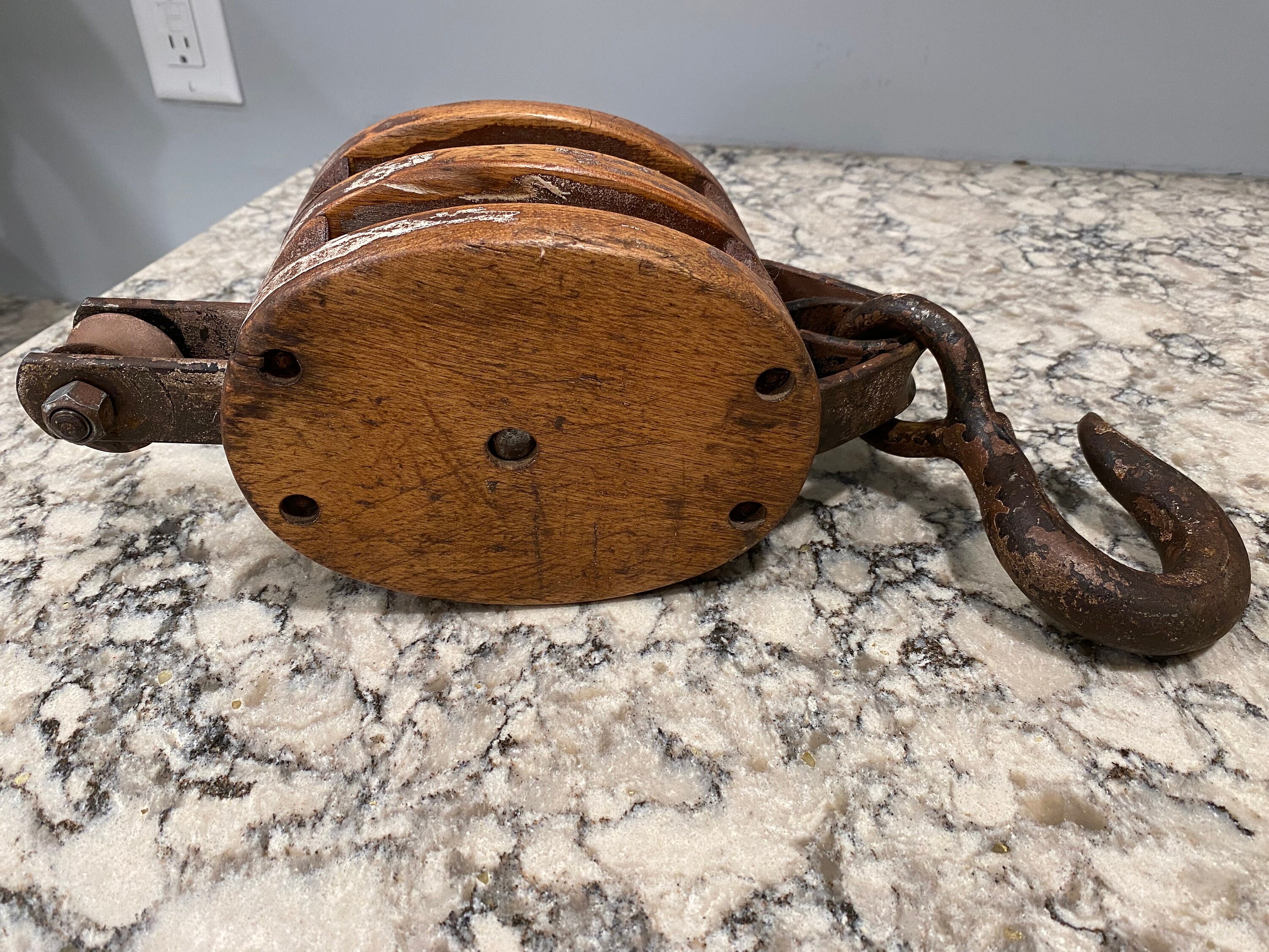 Vintage Double Drum Block and Tackle Boston & Lockport Block - Etsy