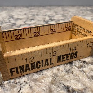 Handmade Yardstick Business Card Holder or Small Trinket Box - Etsy