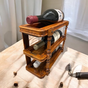 Repurposed Countertop Wine Rack - Etsy