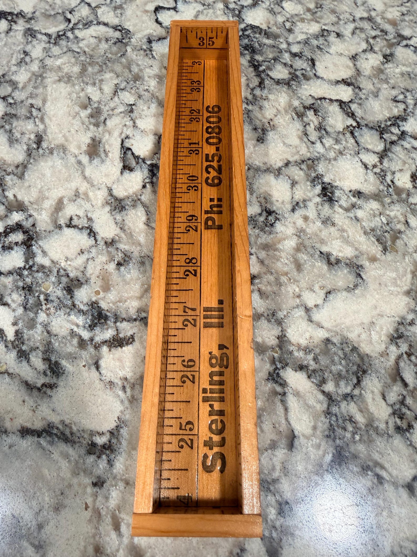 Handcrafted Vintage Yardstick Pencil Box 10 Inch Wood Trinket Storage ...