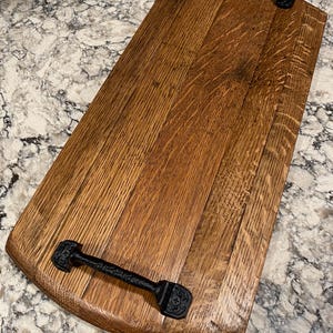 Handcrafted Whiskey Barrel Lid Charcuterie Board or Serving Tray - Etsy