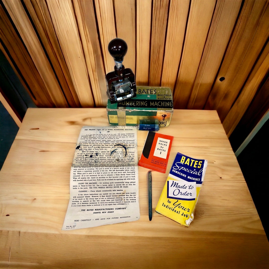 Original Bates Numbering Machine 4 Movement - Etsy