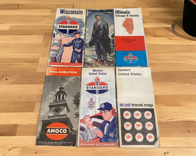 Vintage Road Maps - 1950's, 1960's and 1970's - Etsy