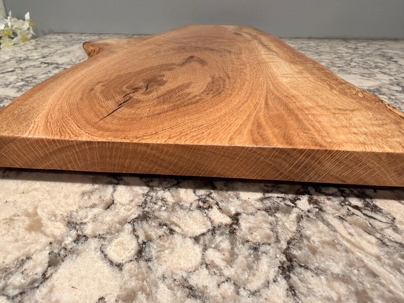 Charcuterie Board Handcrafted From Live Edge Oak – Rustic Cheese ...