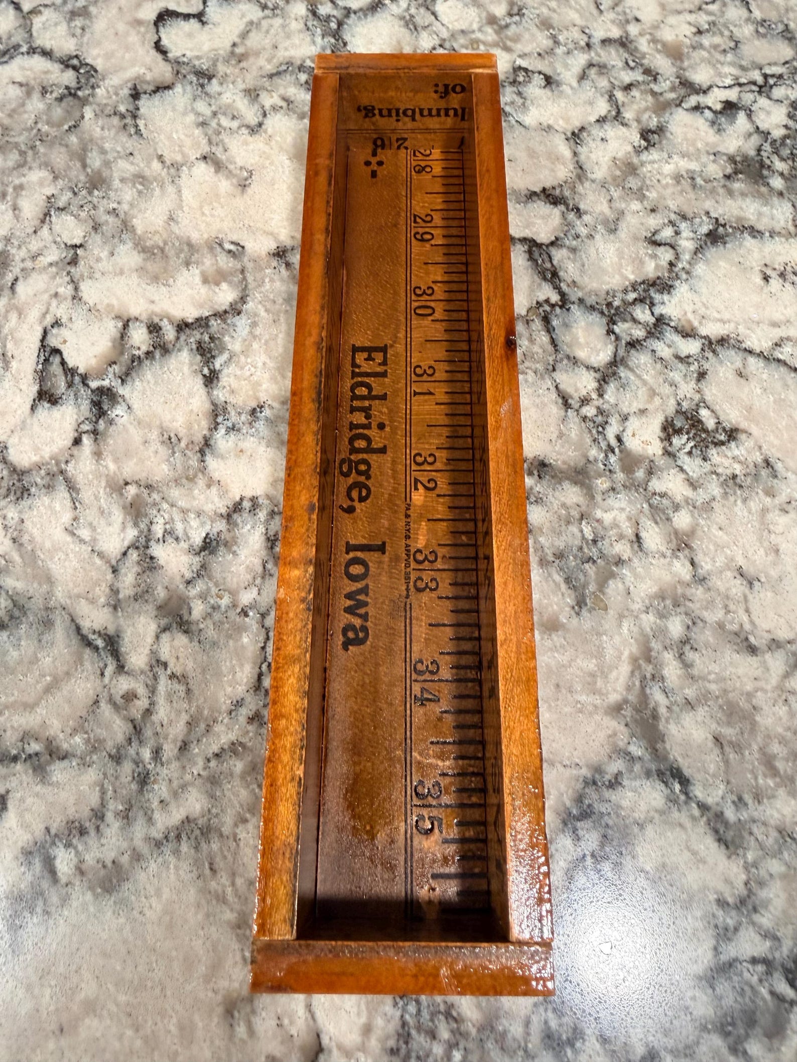 Handcrafted Yardstick Pencil Box or Trinket Storage 8 in | Vintage Desk ...