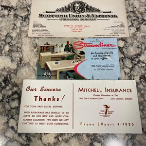 Vintage Advertising Ink Blotters Lot of 38 Unique Collectible Office ...