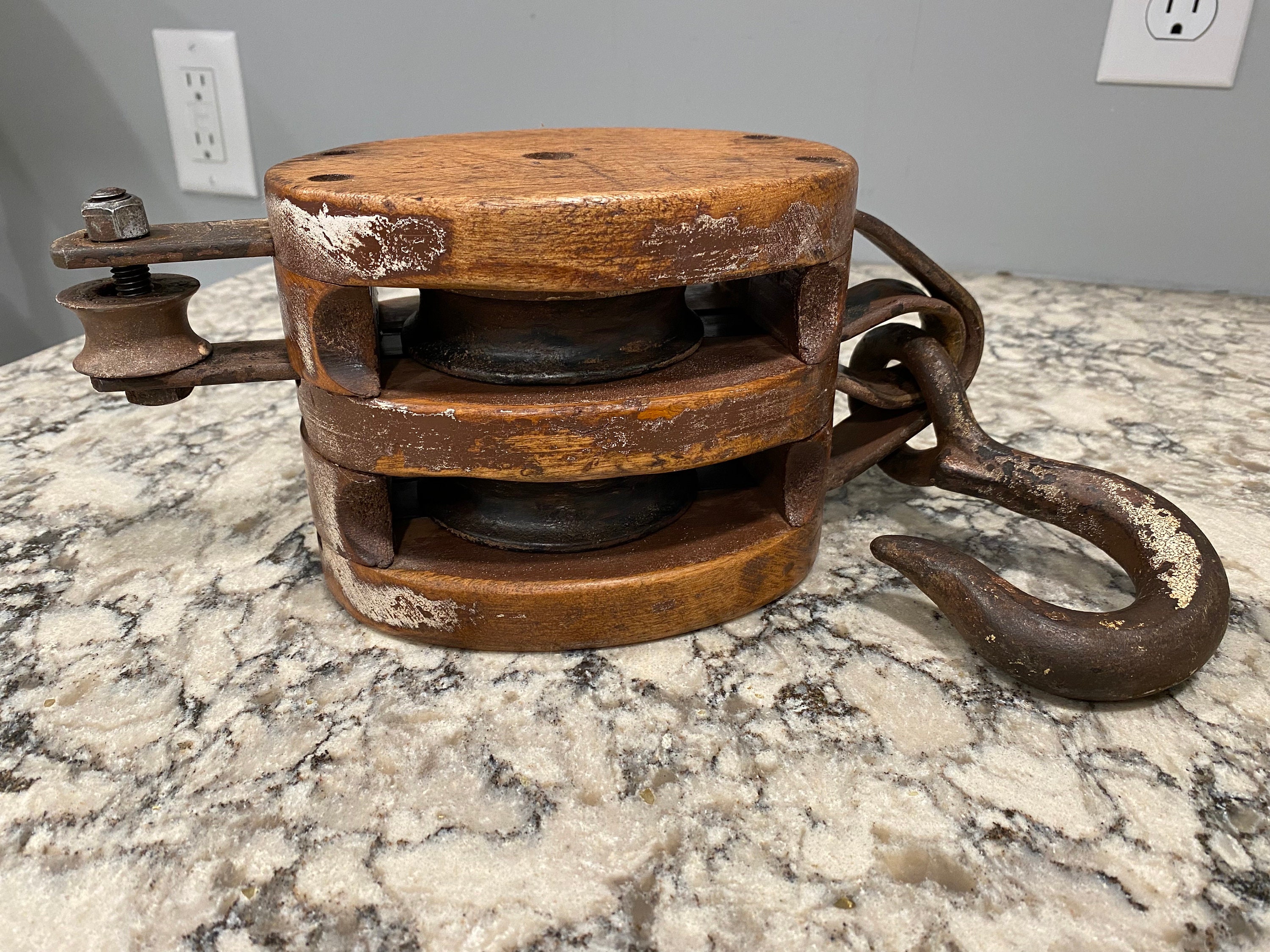 Vintage Double Drum Block and Tackle Boston & Lockport Block - Etsy