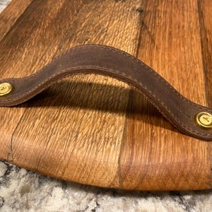 Handcrafted Whiskey Barrel Lid Charcuterie Board or Serving Tray - Etsy