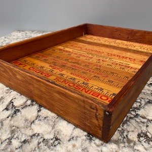 Vintage Wooden Box With Yardstick Bottom - Etsy