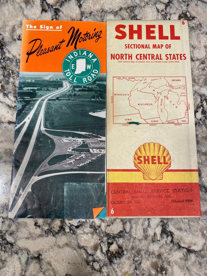 Vintage Road Maps 1930's, 1950's and 1960's - Etsy
