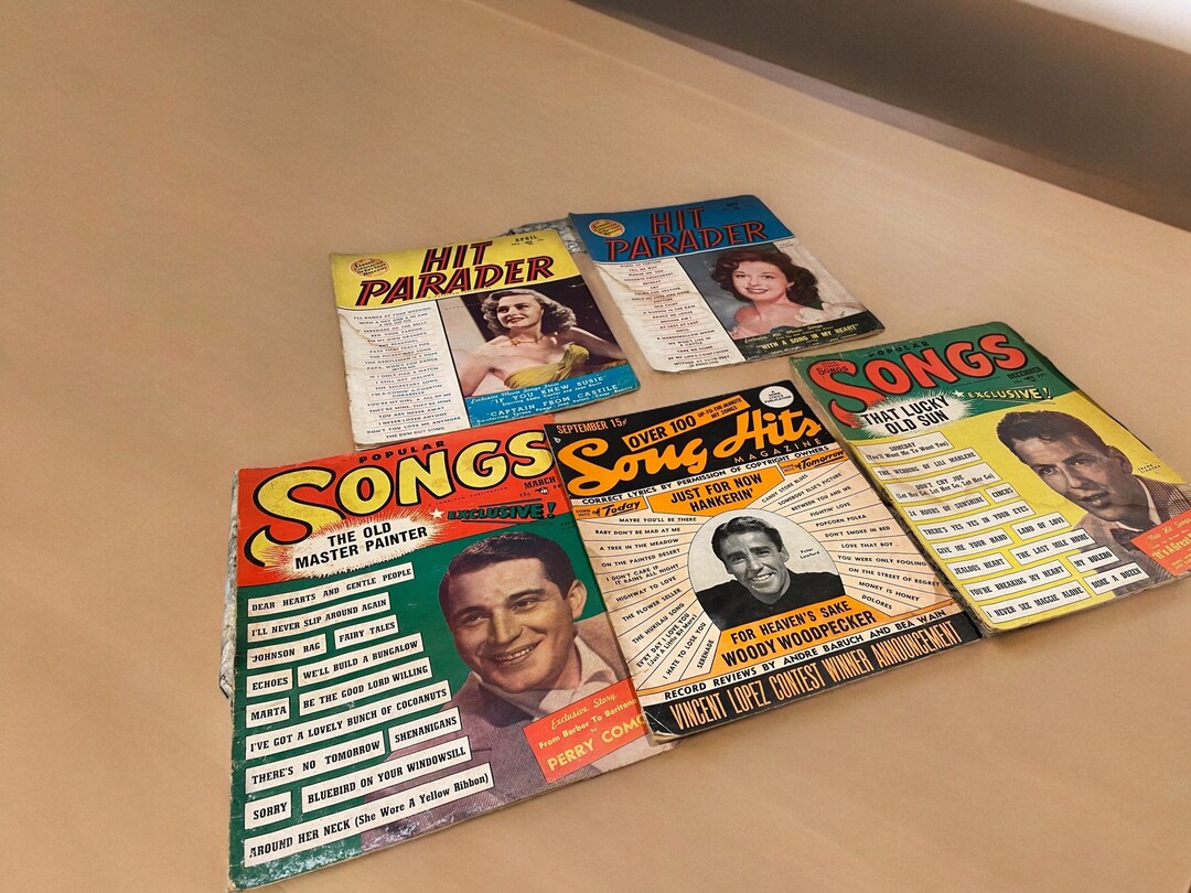 Vintage Song Hits Magazines Lot of 5 - Etsy