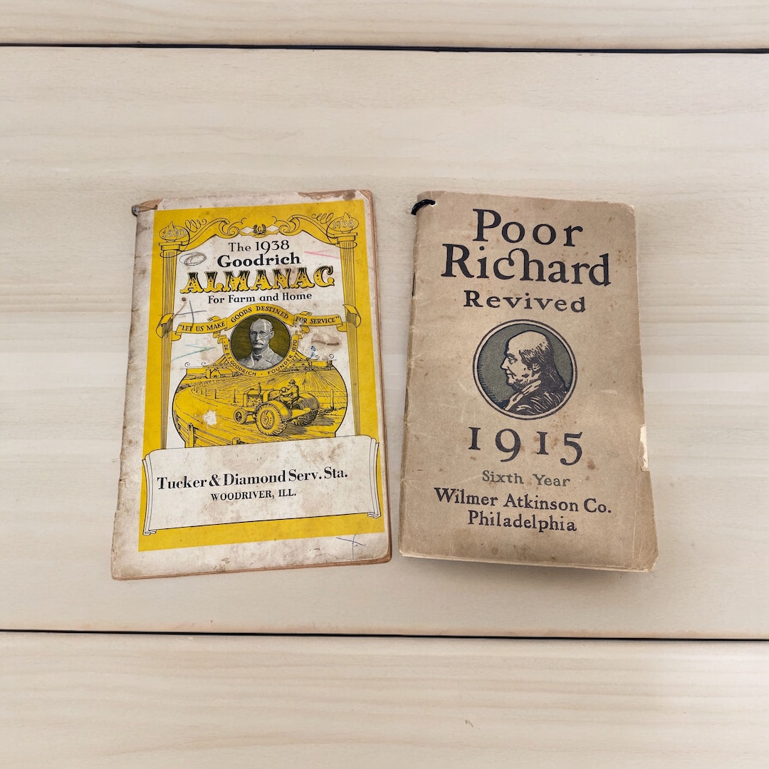 Goodrich Almanac and Poor Richard Lot Vintage - Etsy