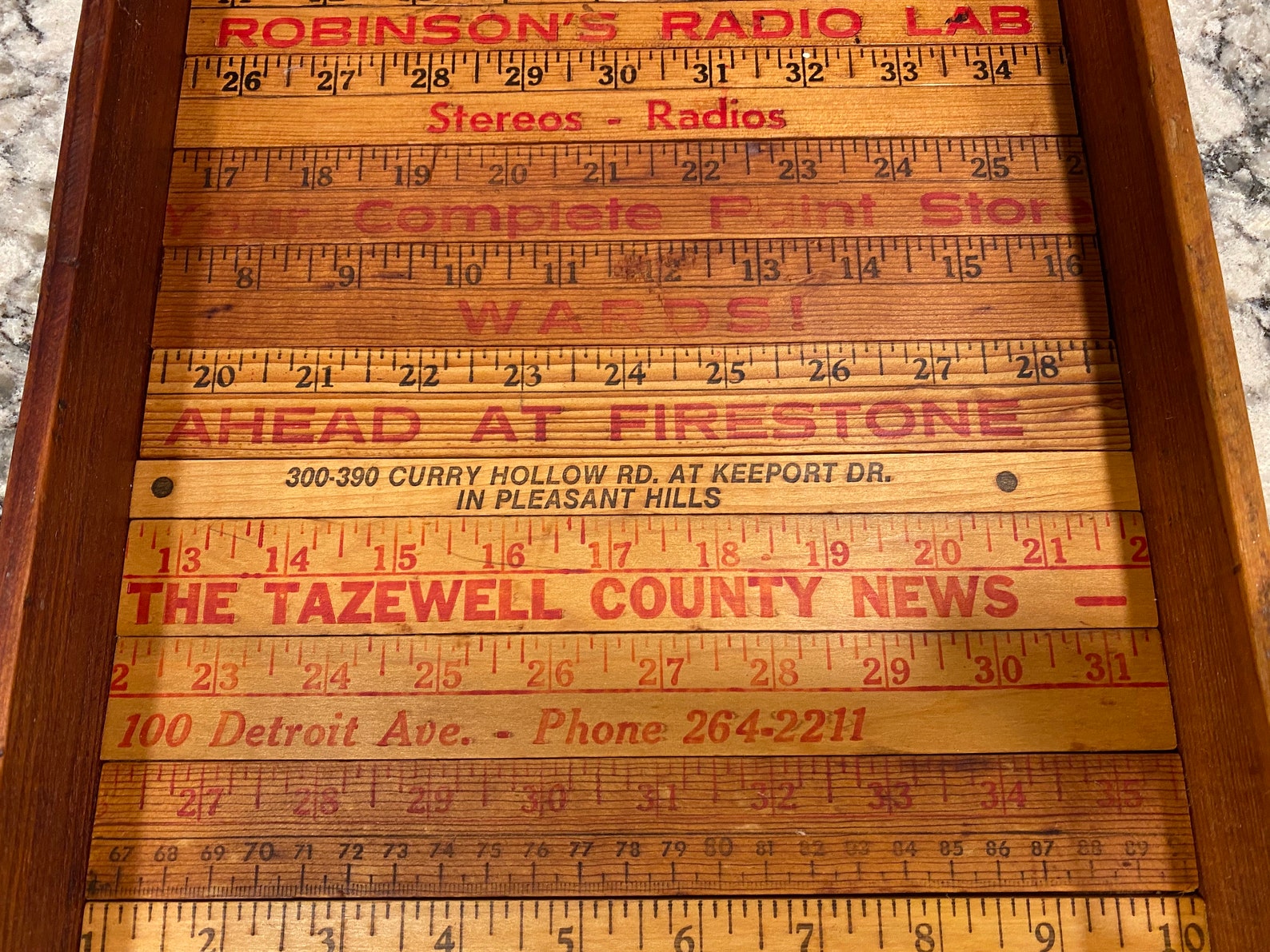 Vintage Wooden Box With Yardstick Bottom - Etsy