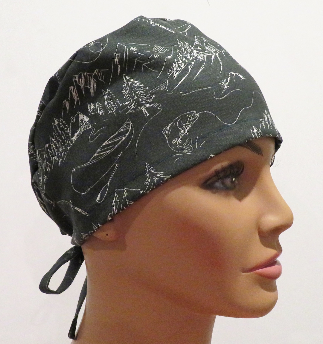 Fishing Scrub Caps, Men's Scrub Cap, Surgeons Hat, Hunting Design Caps ...