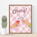 Cheers Digital Cocktail Art Print: Vibrant Bar Art for Home Decor ...