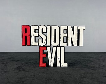20cm Resident Evil Logo 3D Sign Shelf Display 3D Printed Hand Painted ...