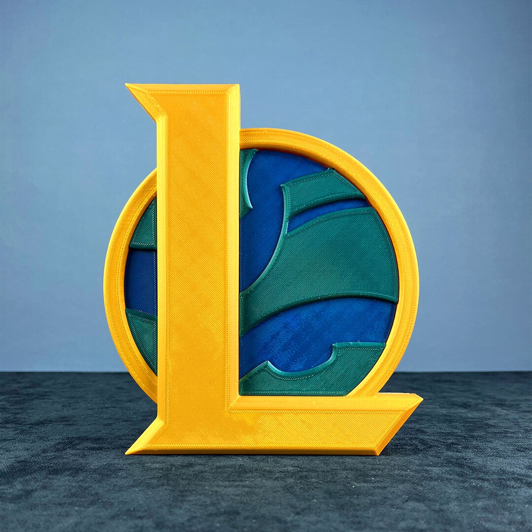 League of Legends Logo Symbol Figure Stylish 3D Printed Game Decor for ...