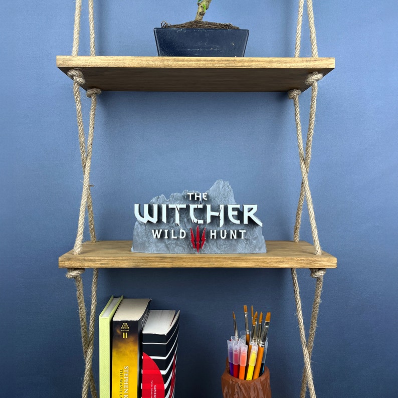 The Witcher 3 Grey and White Logo Sign Figure – Elegant 3D Printed ...