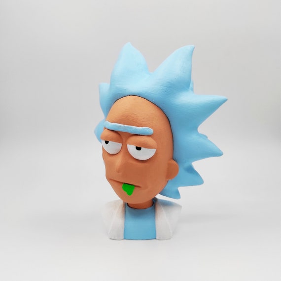 Rick and Morty Rick Bust Figure Gaming Room and Home Decor 3D - Etsy