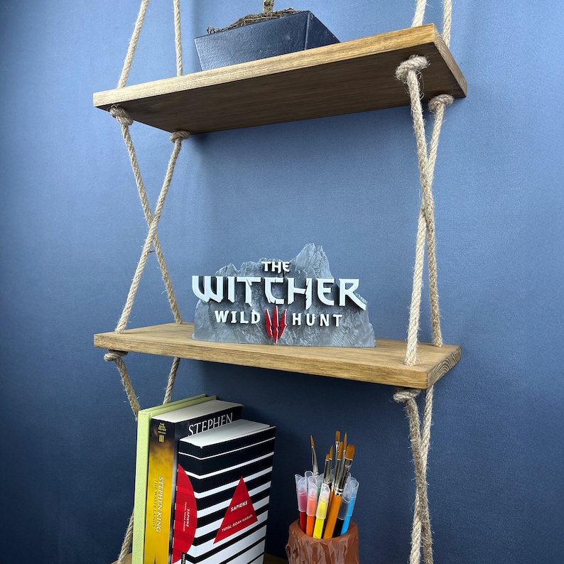 The Witcher 3 Grey and White Logo Sign Figure – Elegant 3D Printed ...