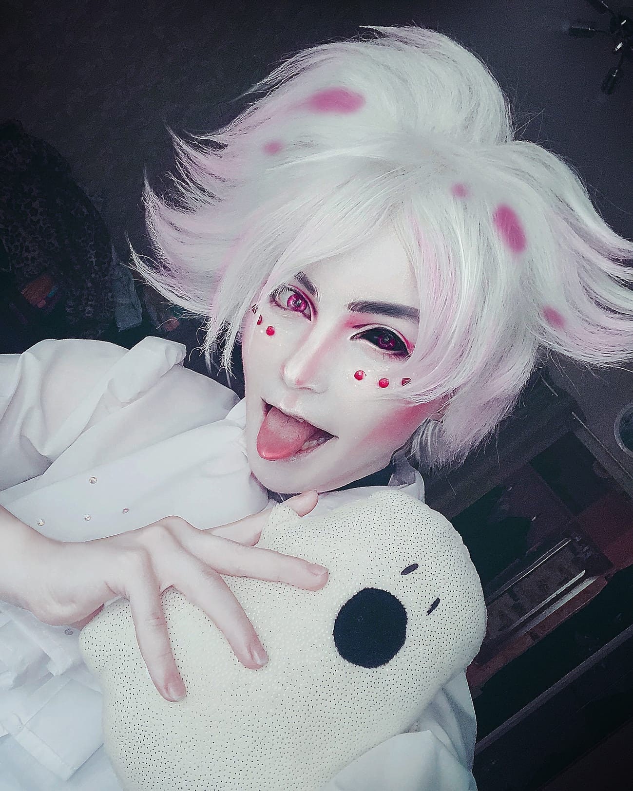 Angel Dust Cosplay Wig From hazbin Hotel - Etsy Australia