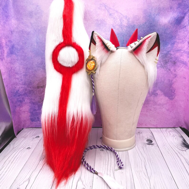 Genshin Impact Arataki Itto Cosplay Headband Ears Tail Etsy