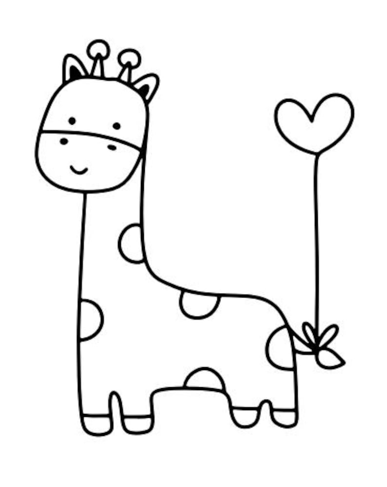 Valentines Day Animal Heart Coloring Pages for Kids and Adults - Etsy