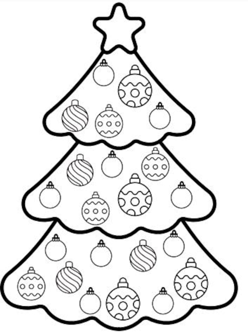 Festive Christmas Coloring Pages PDF 5 Pages - Etsy