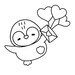 Valentines Day Animal Heart Coloring Pages for Kids and Adults - Etsy