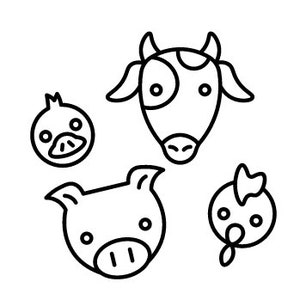 Barnyard Farm Animal Children's Coloring Activity Pages - Etsy