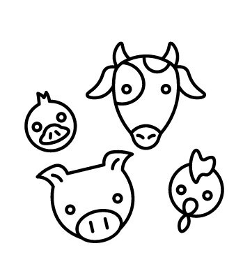 Barnyard Farm Animal Children's Coloring Activity Pages - Etsy