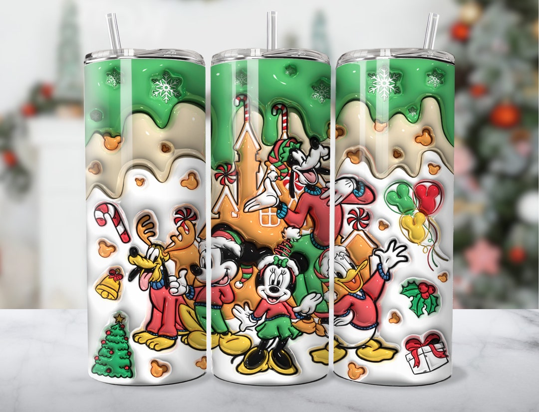 Christmas Mickey Mouse 3D Inflatable 20oz Straight Tumblers. Perfect to ...