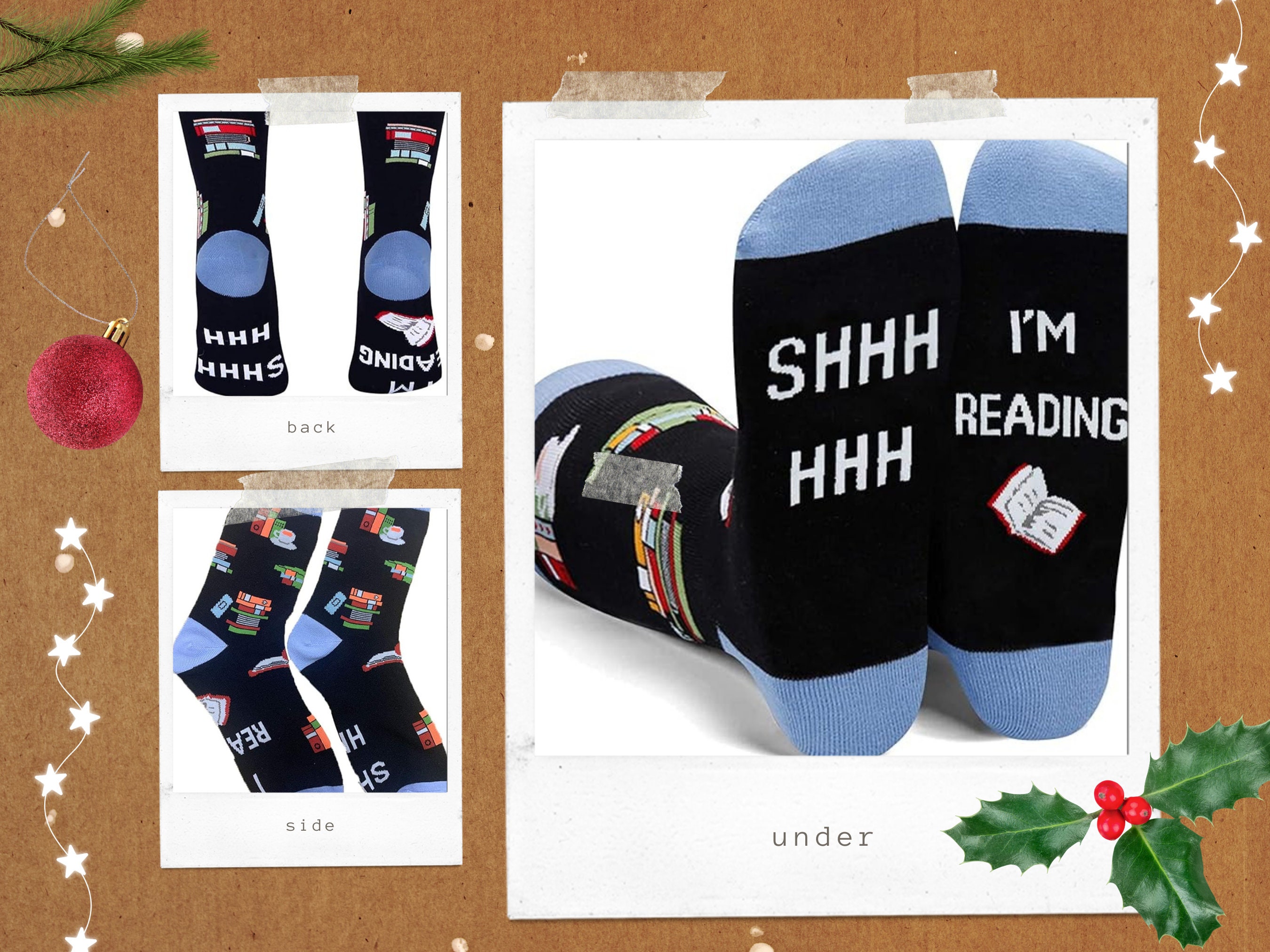 Shhh I'm Reading Socks Book Lover Gift Idea. Unisex. Gift - Etsy