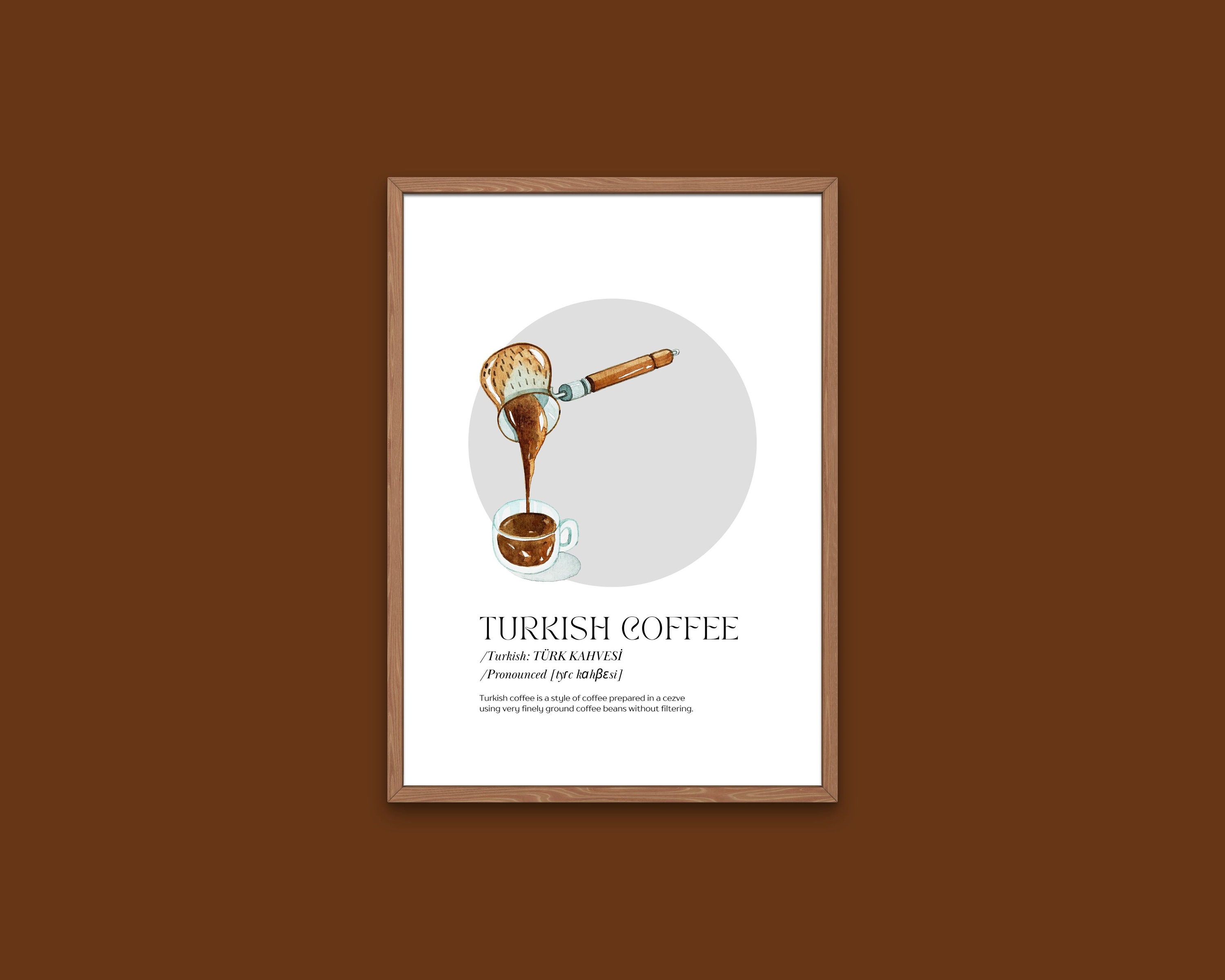 Coffee Poster DIGITAL DOWNLOAD Turkish Coffee Print - Etsy
