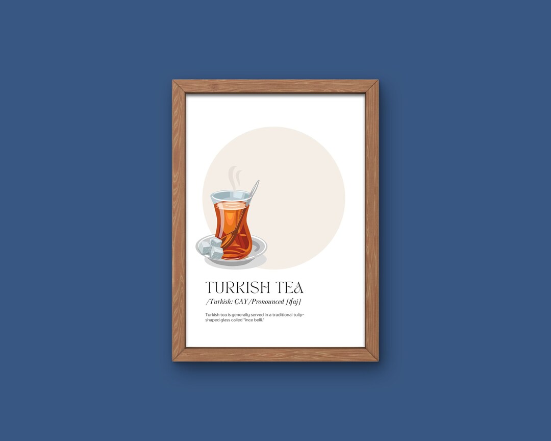 Tea Poster | DIGITAL DOWNLOAD | Turkish Tea Print | Printable Wall Art ...