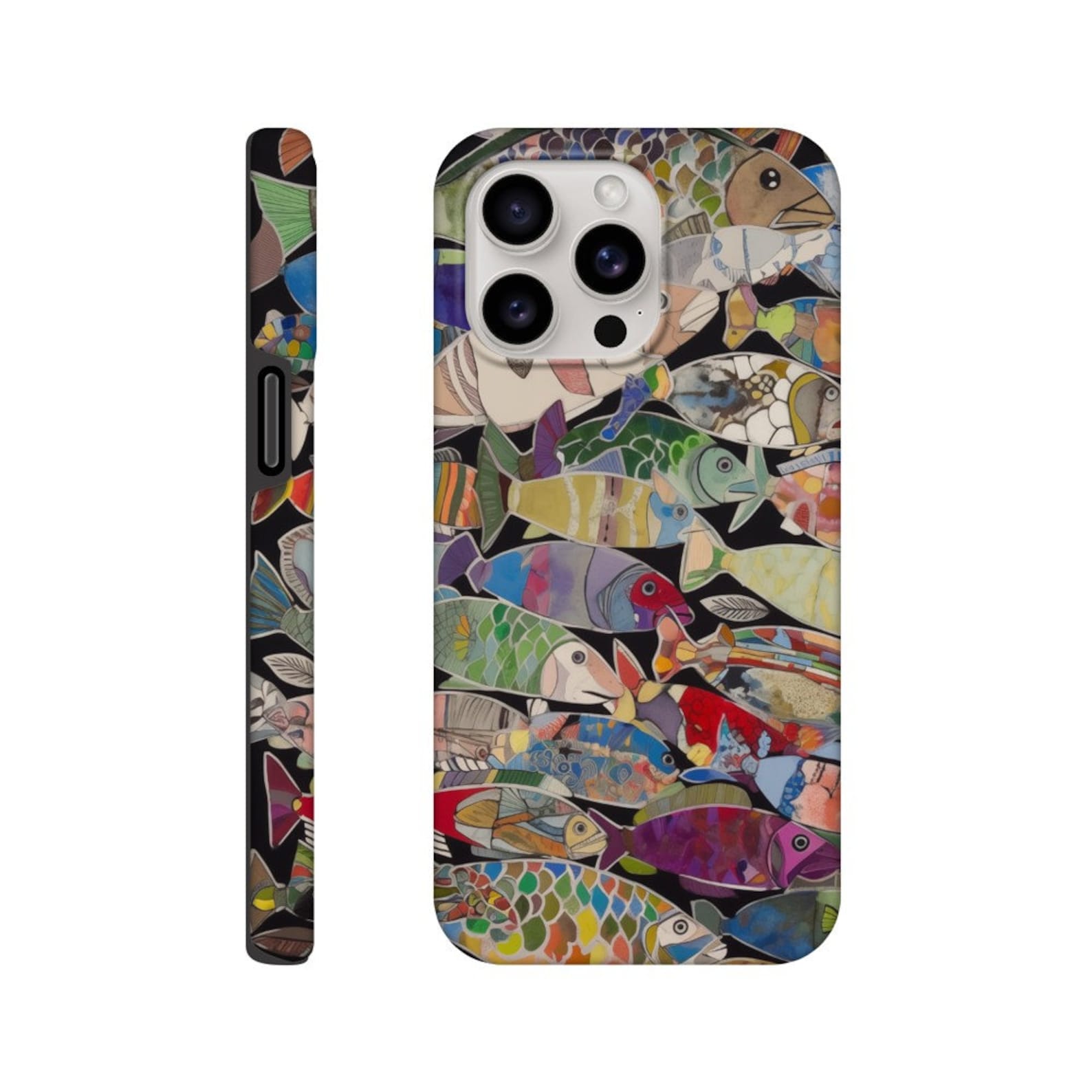 Colorful Fish Themed Collage Tough Phone Case, Fish Tank Phone Case ...