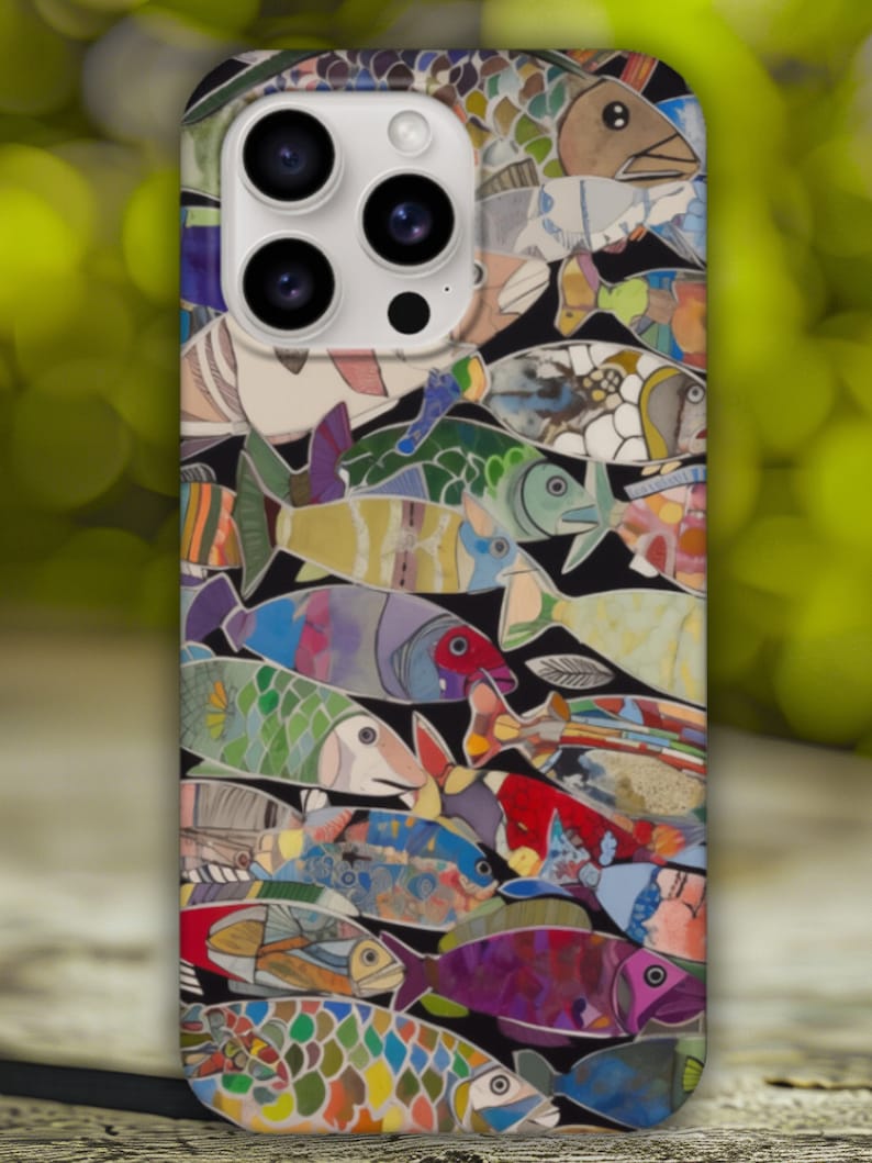 Colorful Fish Themed Collage Tough Phone Case, Fish Tank Phone Case ...