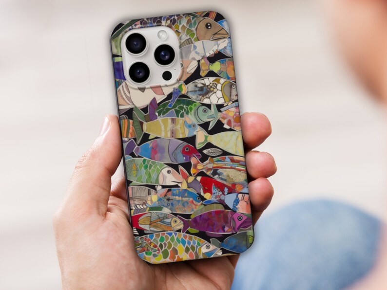 Colorful Fish Themed Collage Tough Phone Case, Fish Tank Phone Case ...