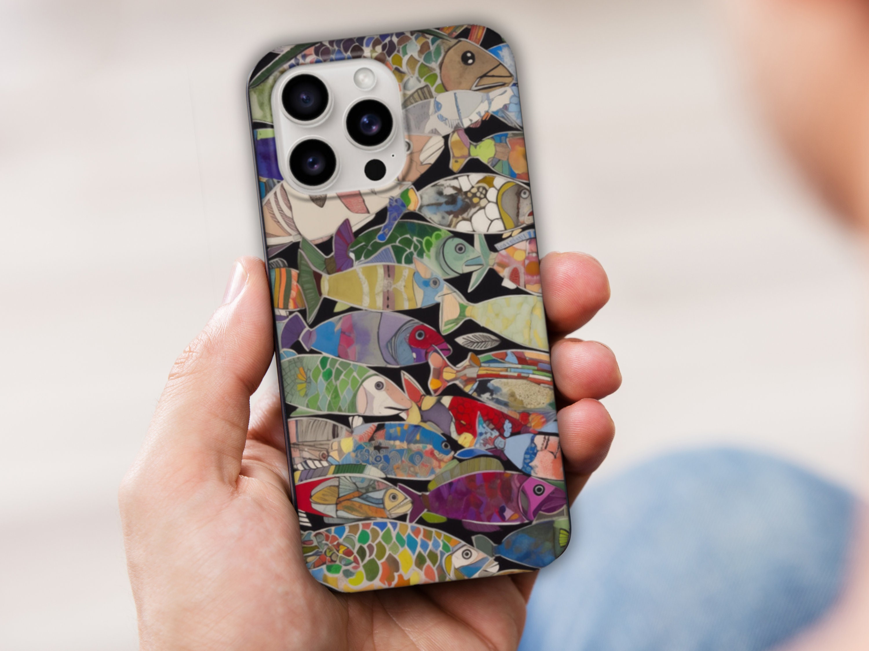 Colorful Fish Themed Collage Tough Phone Case, Fish Tank Phone Case ...