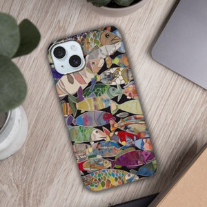 Colorful Fish Themed Collage Slim Phone Case, Fish Tank Phone Case ...