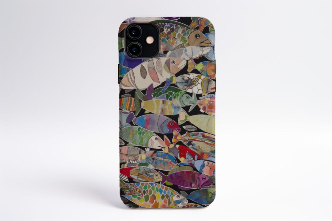 Colorful Fish Themed Collage Tough Phone Case, Fish Tank Phone Case ...