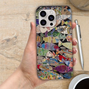 Colorful Fish Themed Collage Tough Phone Case, Fish Tank Phone Case ...