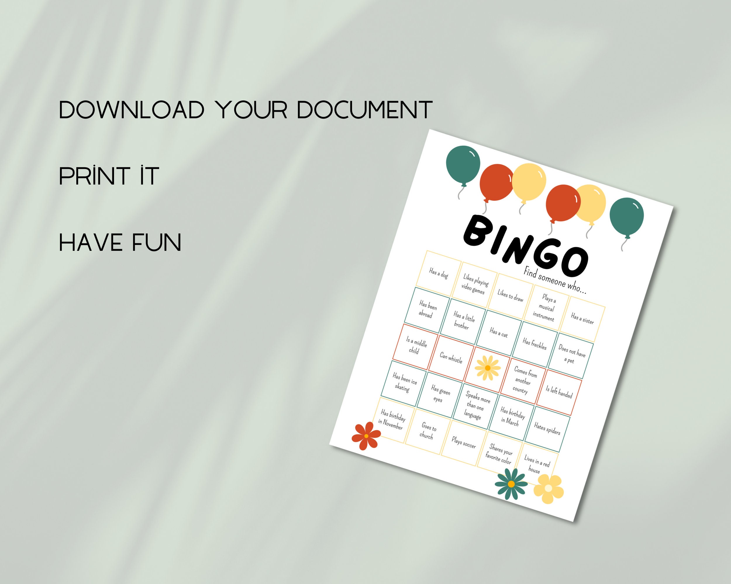 Find Someone Who Bingo, Classmates Bingo, Childrens Bingo, Back to ...