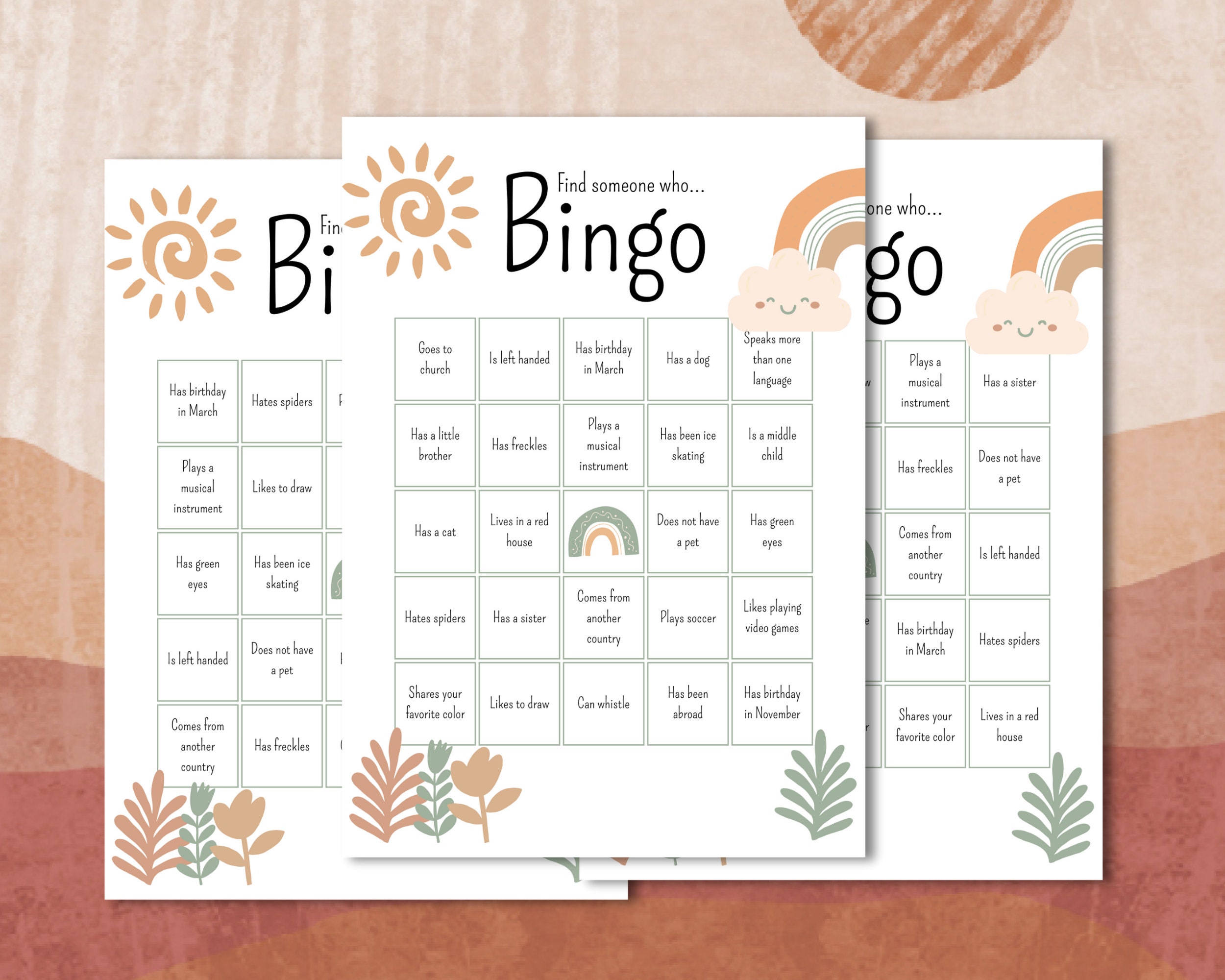 Find Someone Who Bingo, Classmates Bingo, Childrens Bingo, Back to ...