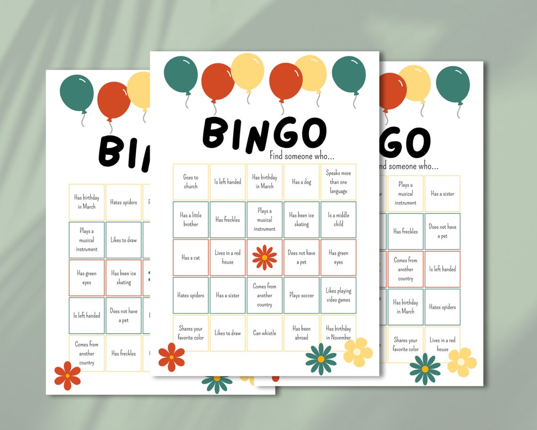 Find Someone Who Bingo, Classmates Bingo, Childrens Bingo, Back to ...